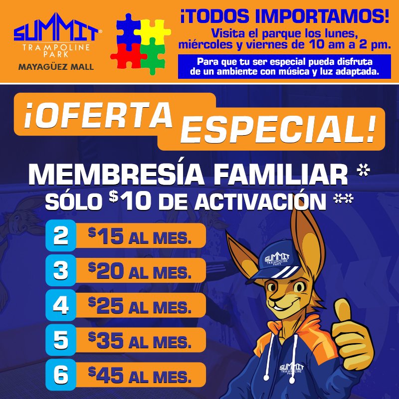 PRECIOS | Summit Trampoline Park Mayaguez